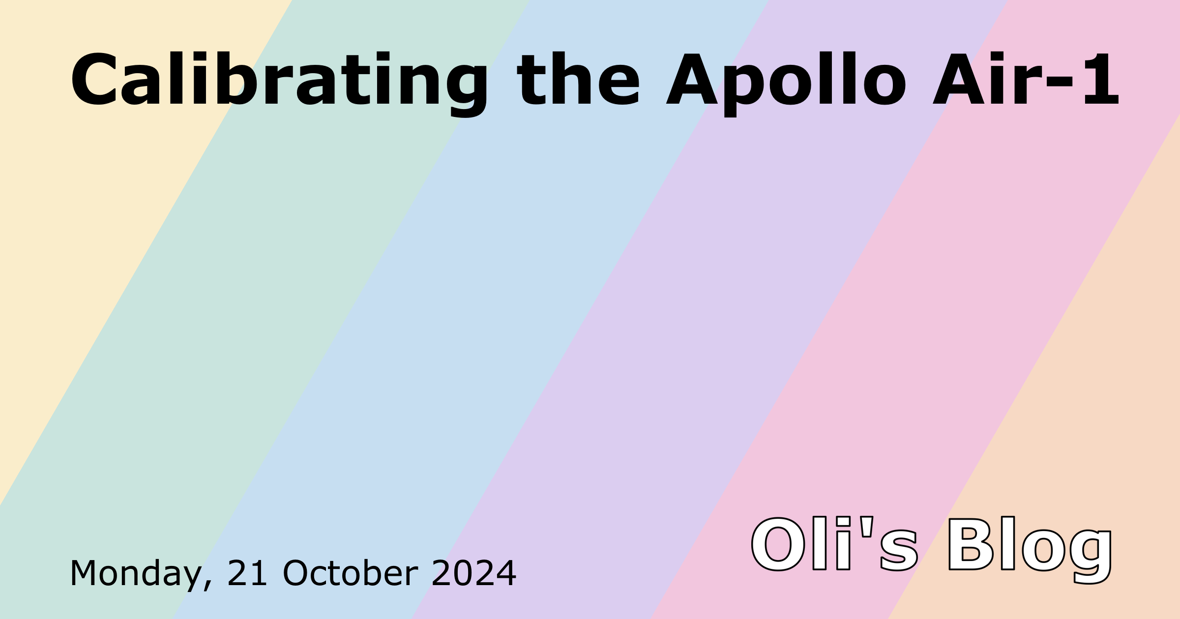 Calibrating the Apollo Air-1 | Oli's Blog